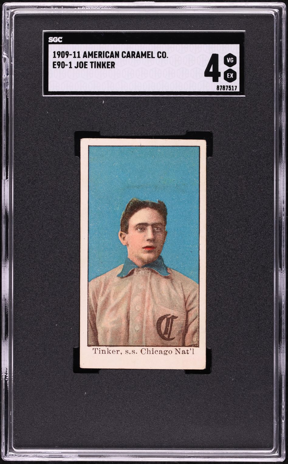 1909 E90-1 American Caramel Joe Tinker SGC 4 VGEX on Fanatics Collect
