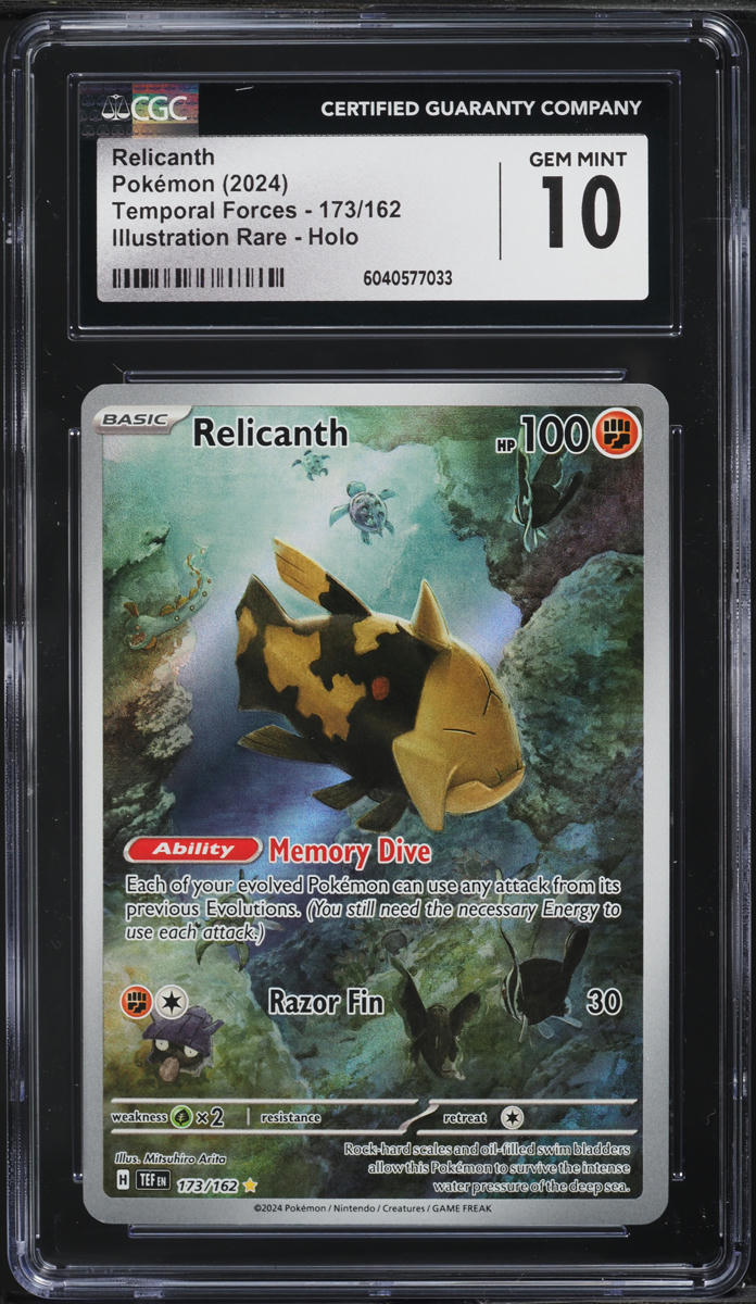 2024 Pokemon Scarlet & Violet Temporal Forces IR Relicanth #173 CGC 10 ...