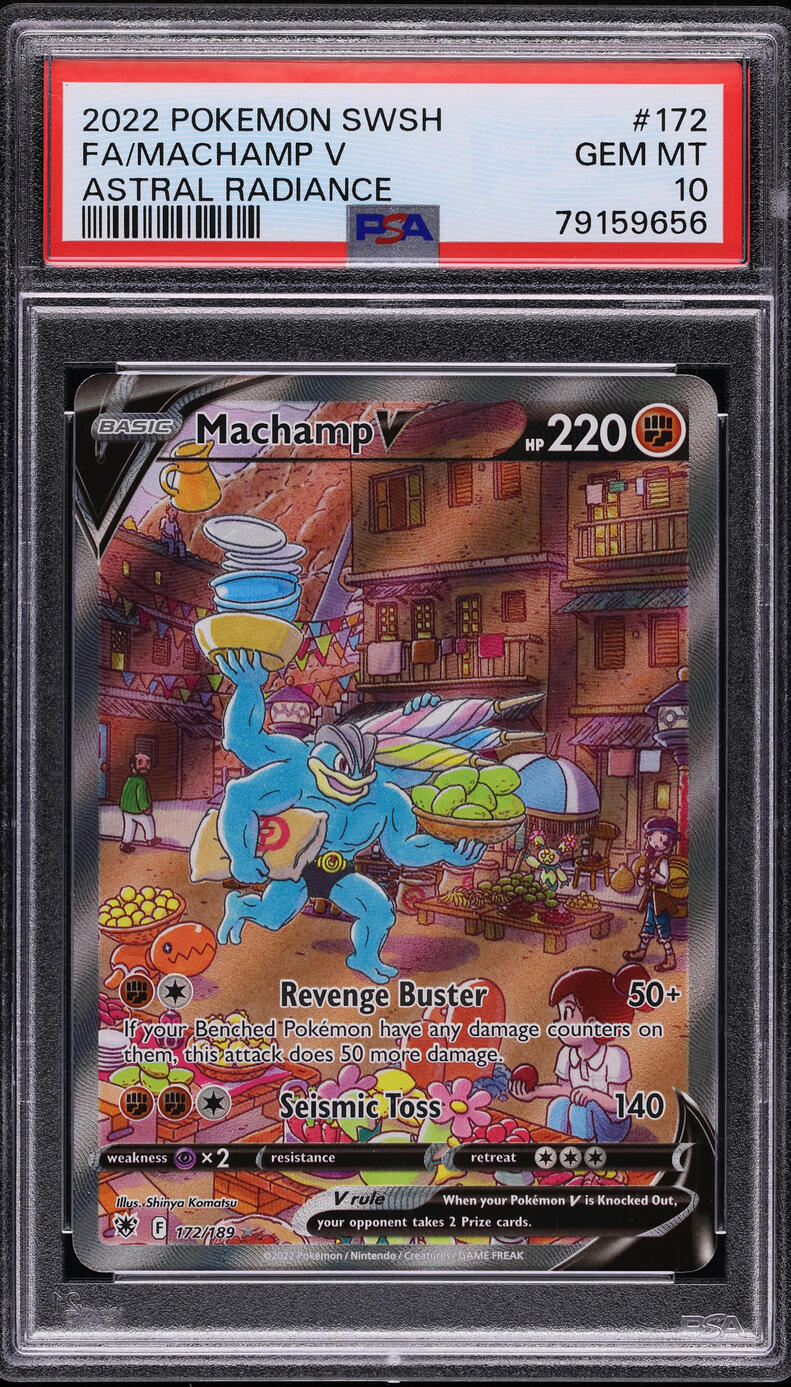 2022 Pokemon Sword & Shield Astral Radiance Alt Art Machamp V #172 PSA ...