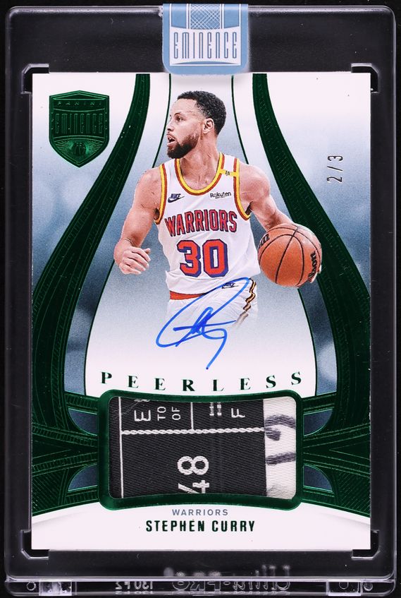 2024 Panini Eminence Peerless Emerald Stephen Curry TAG PATCH AUTO /3 # ...