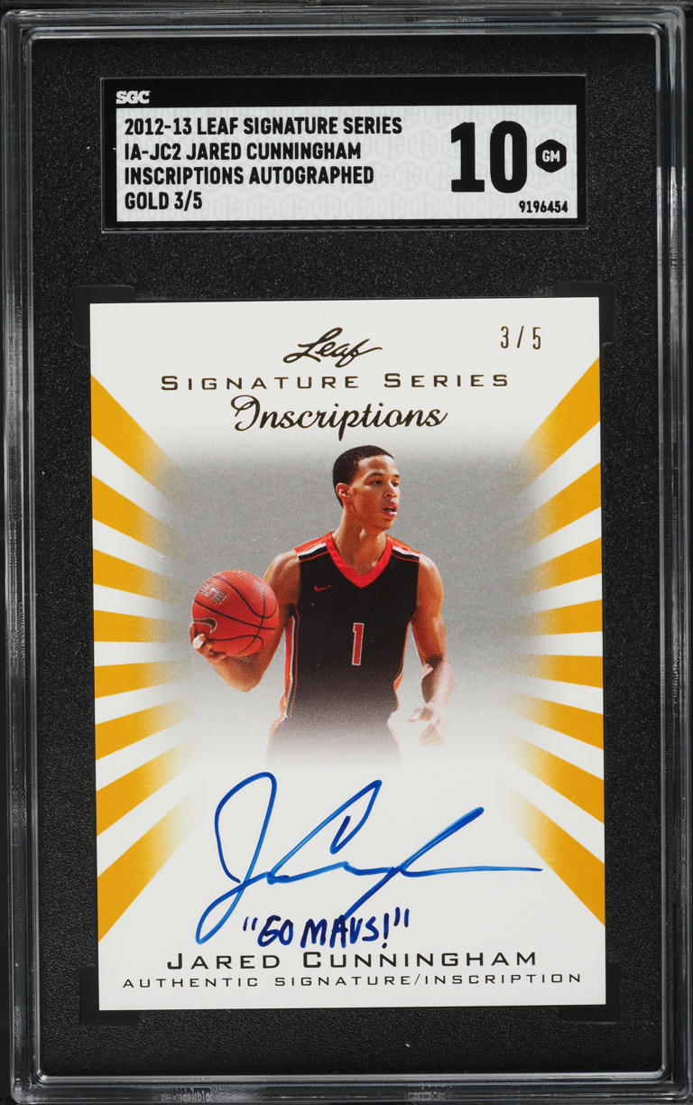 2012 Leaf Signature Series Inscriptions Gold Jared Cunningham RC AUTO ...