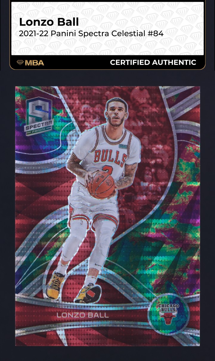 2021 Panini Spectra Celestial Lonzo Ball /99 #84 MBA AUTH on Fanatics ...