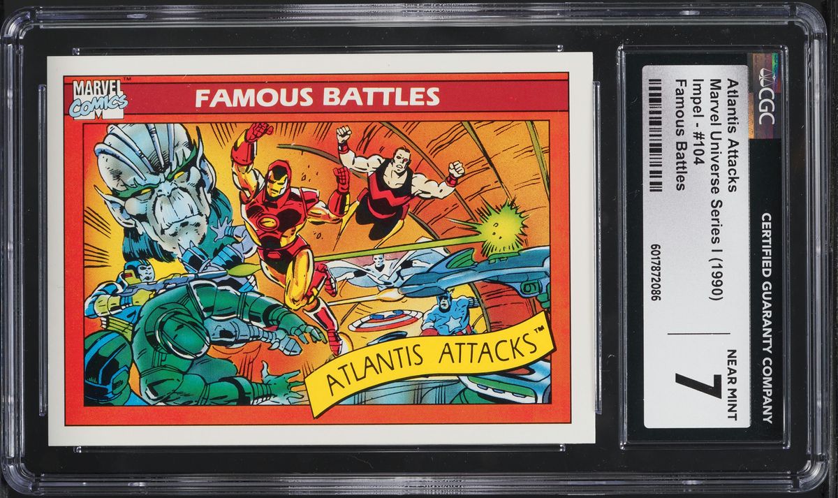 1990 Impel Marvel Universe Series I Famous Battles Atlantis Attacks ...