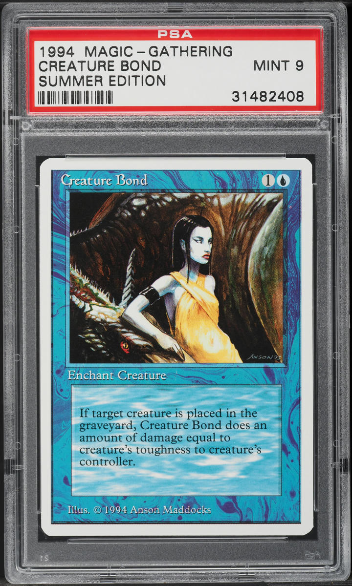 1994 Magic The Gathering MTG Summer Edition Creature Bond PSA 9 MINT on ...