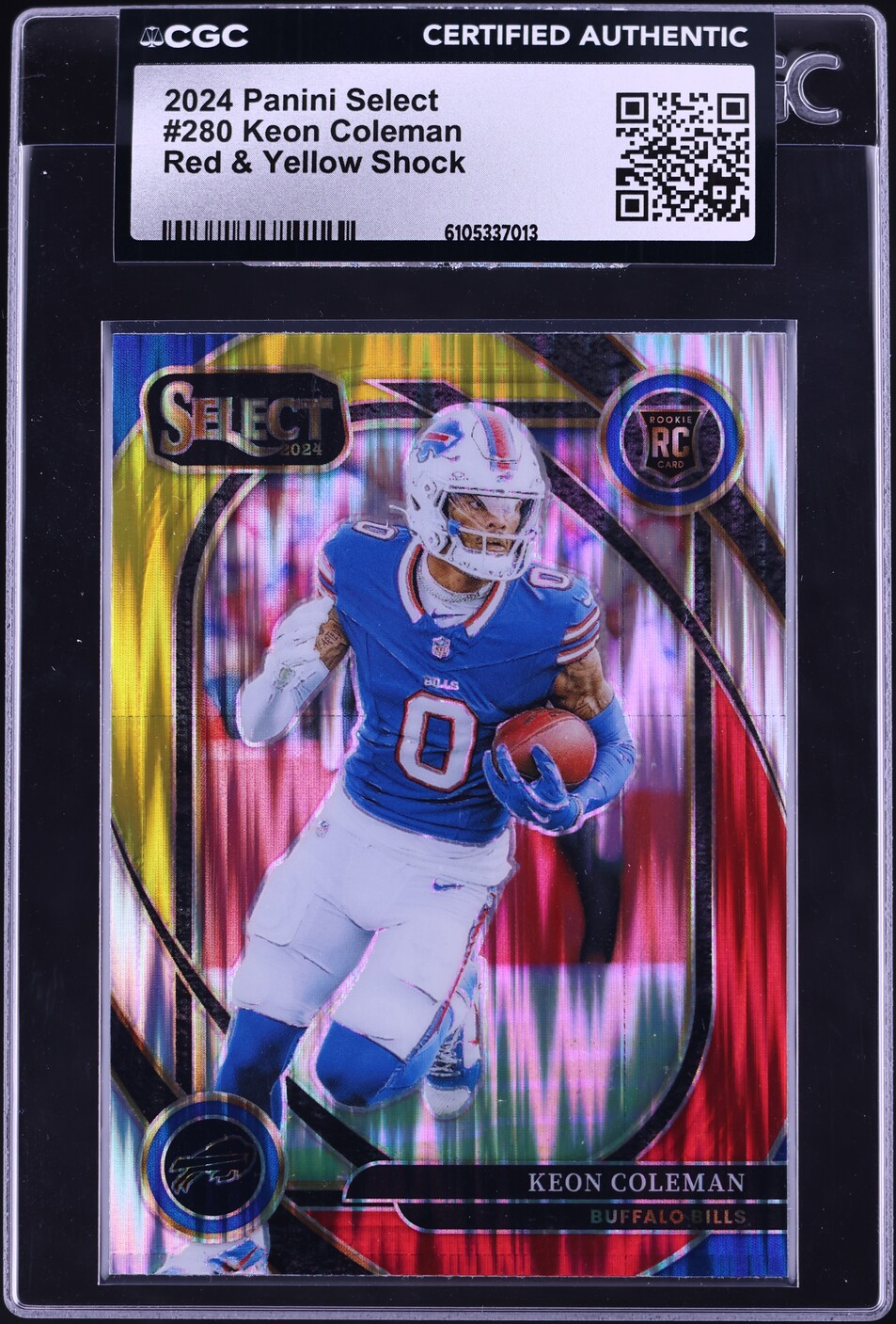 2024 Select Club Level Red & Yellow Shock Keon Coleman ROOKIE #280 CGC ...