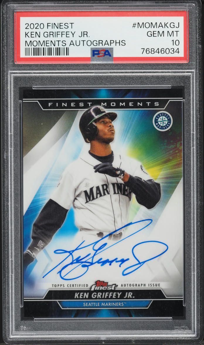 2020 Finest Moments Ken Griffey Jr. AUTO #MOMAKGJ PSA 10 GEM MINT on ...