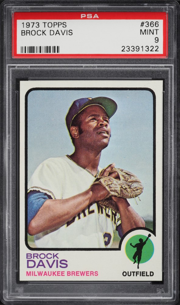 1973 Topps Brock Davis #366 PSA 9 MINT on Fanatics Collect