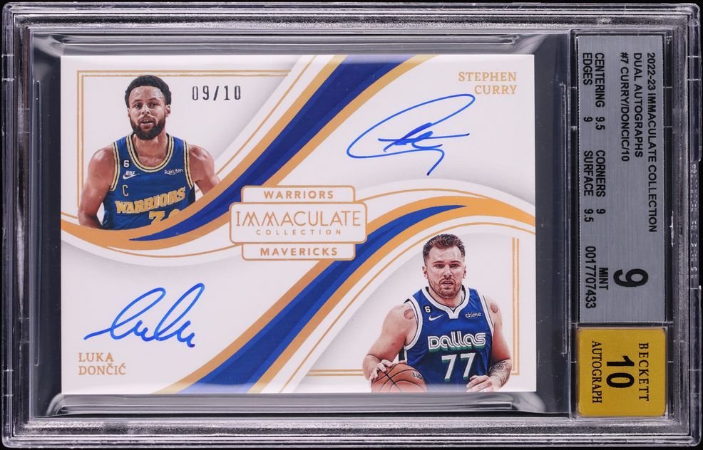 2022 Immaculate Collection Dual Stephen Curry Luka Doncic AUTO /10 #DA ...