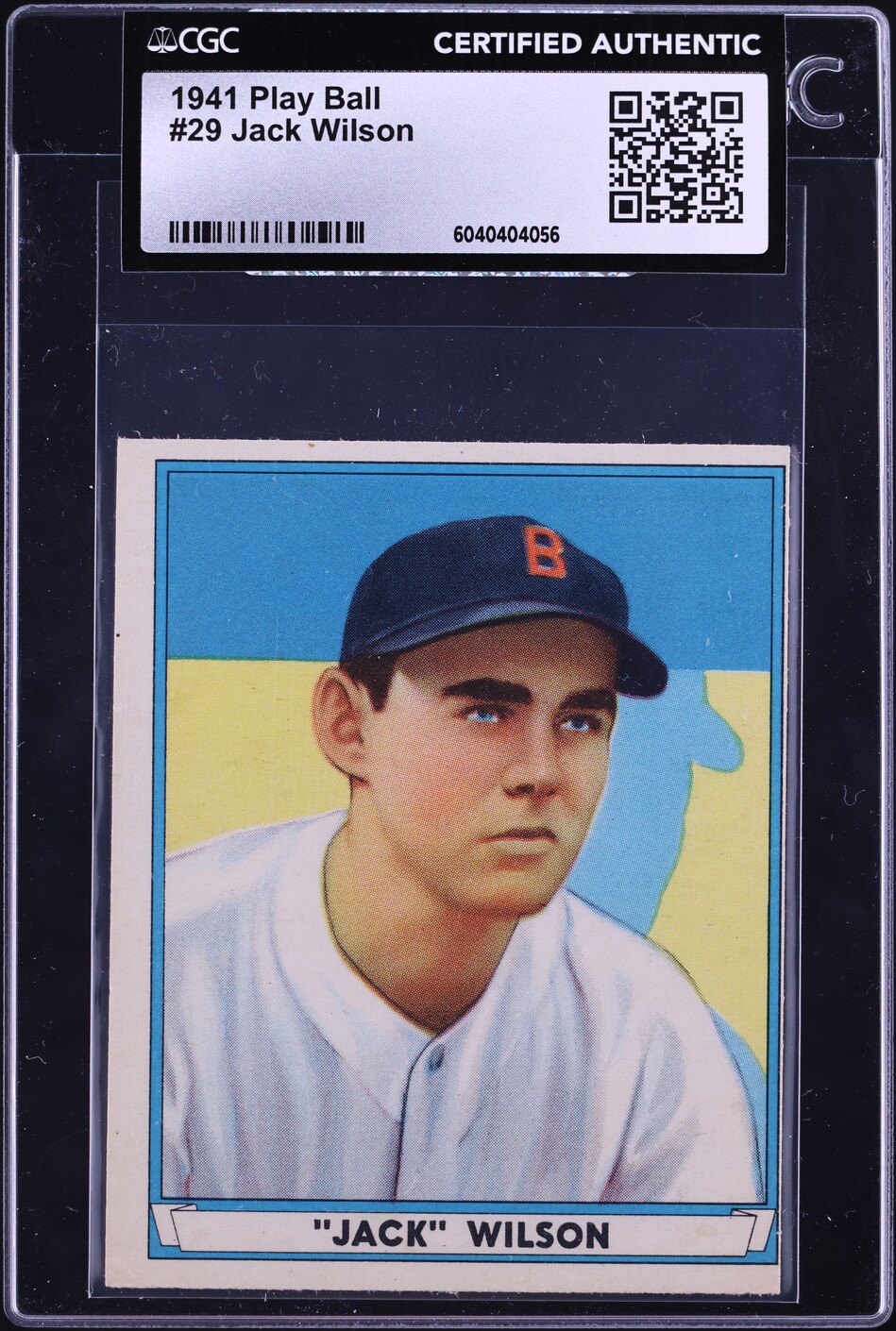 1941 Play Ball Jack Wilson #29 CGC AUTH on Fanatics Collect