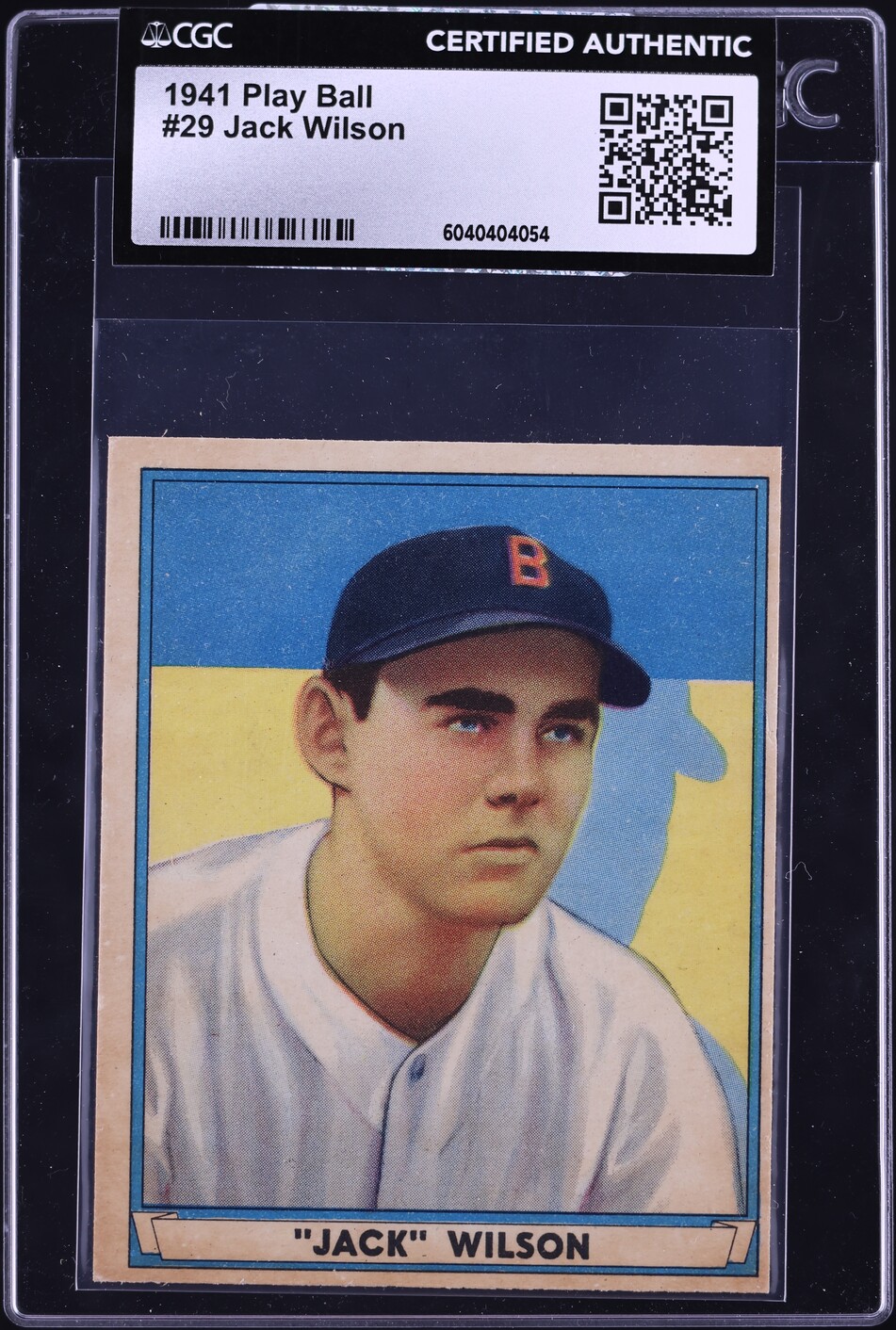 1941 Play Ball Jack Wilson #29 CGC AUTH on Fanatics Collect
