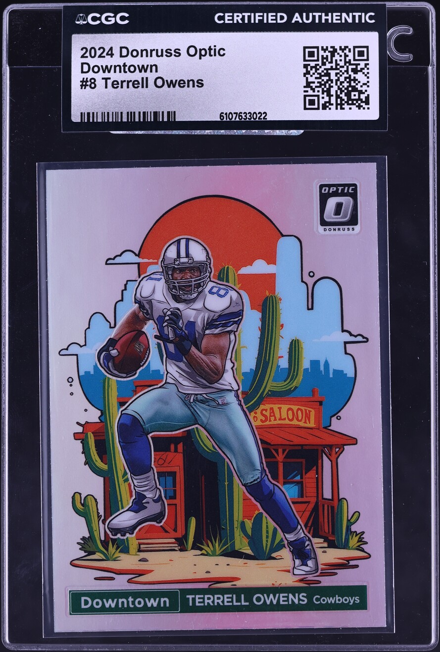 2024 Donruss Optic Downtown Prizm Terrell Owens #8 CGC AUTH on Fanatics ...