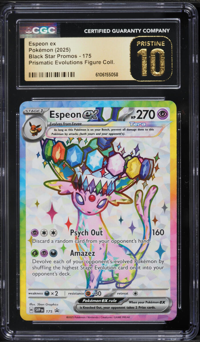 2025 Pokemon SV Promo Prismatic Evolutions Figure Full Art Espeon ex ...
