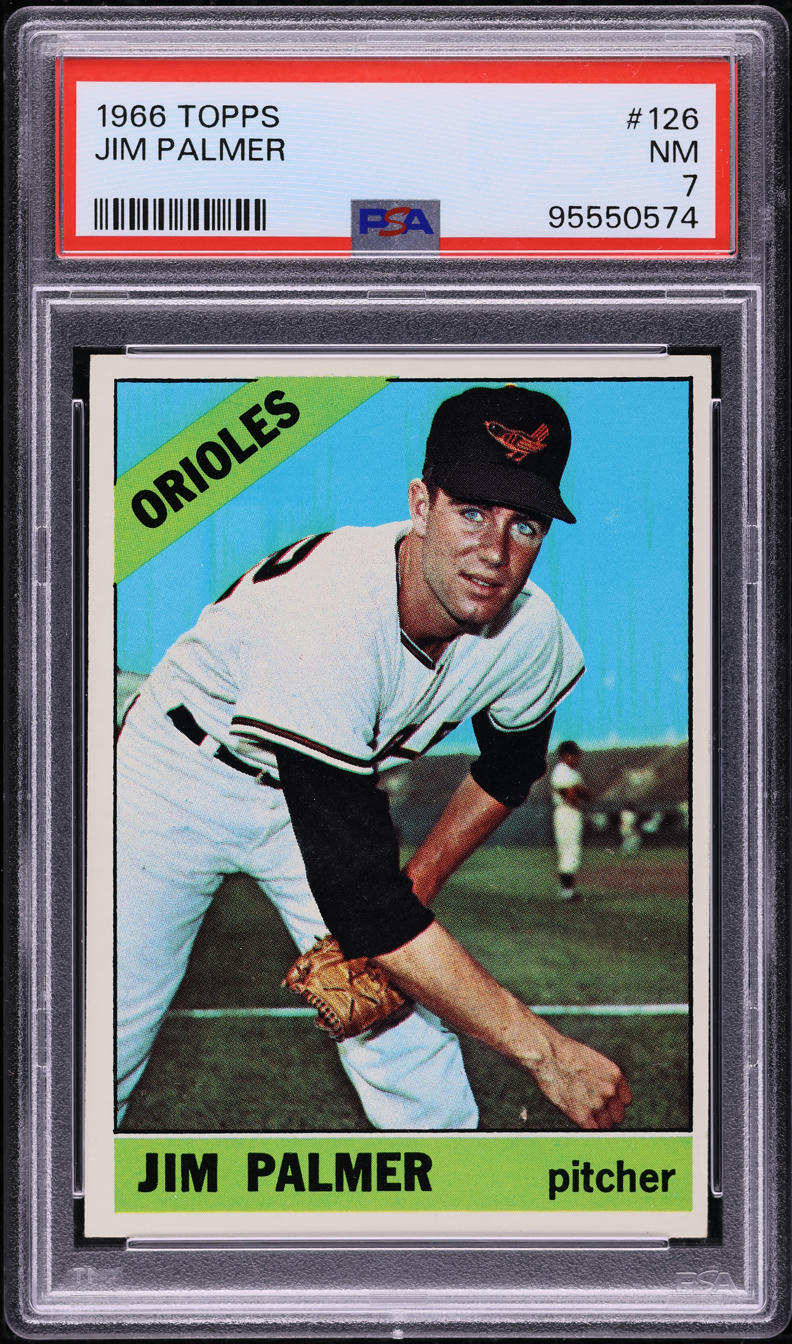 1966 Topps Jim Palmer ROOKIE #126 PSA 7 NRMT on Fanatics Collect