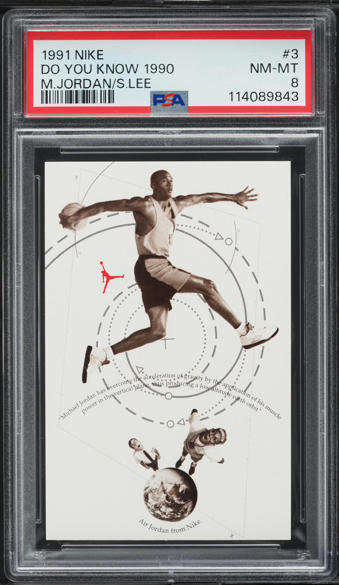 1991 Nike Do You Know '90 Michael Jordan & Spike Lee #3 PSA 8 NM-MT on ...