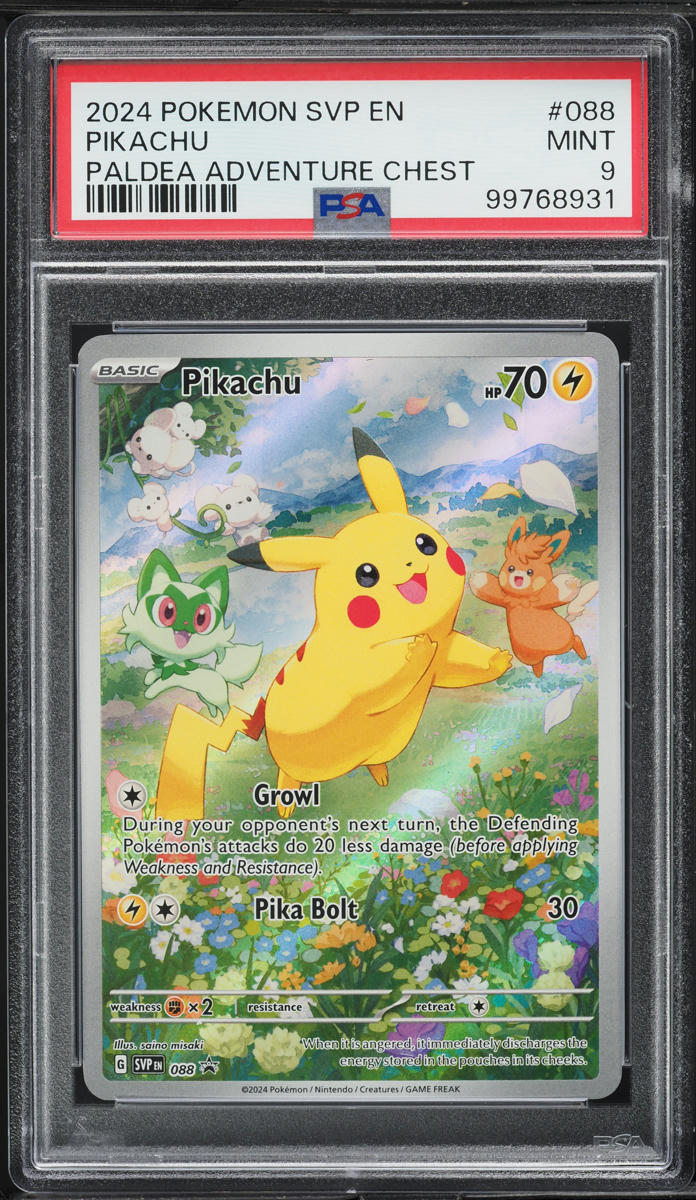 2024 Pokemon SV Black Star Promo Adventure Chest Pikachu #88 PSA 9 MINT ...