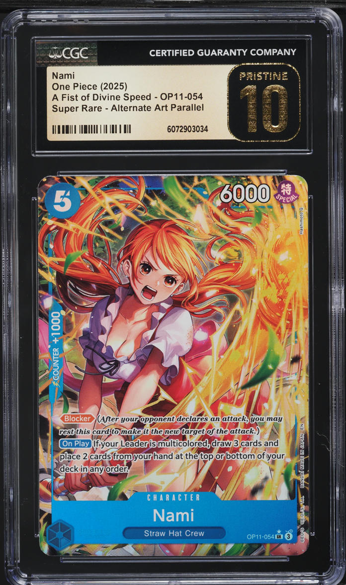 2025 One Piece A Fist Of Divine Speed Alt Art Nami #OP11-054 CGC 10 ...