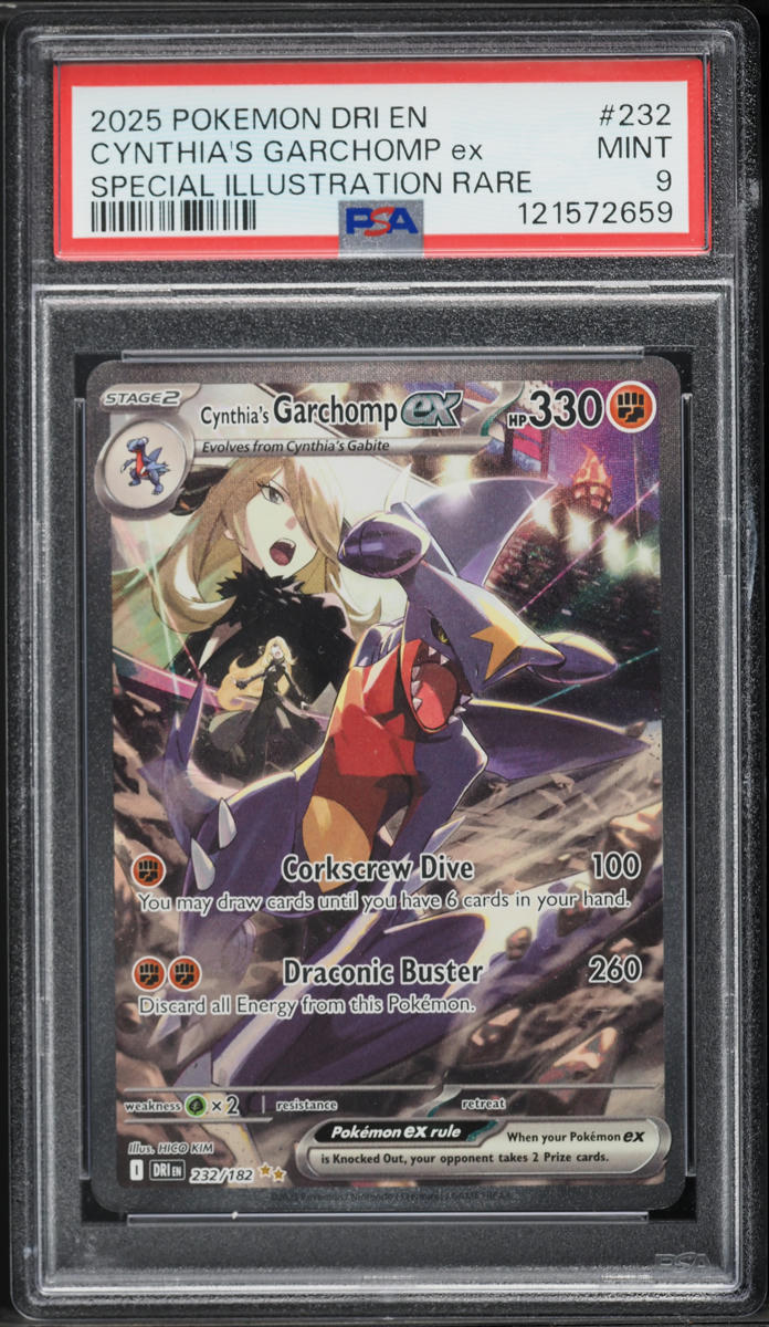 2025 Pokemon Scarlet & Violet Destined Rivals SIR Cynthia's Garchomp ex #232 PSA 9 MINT on ...