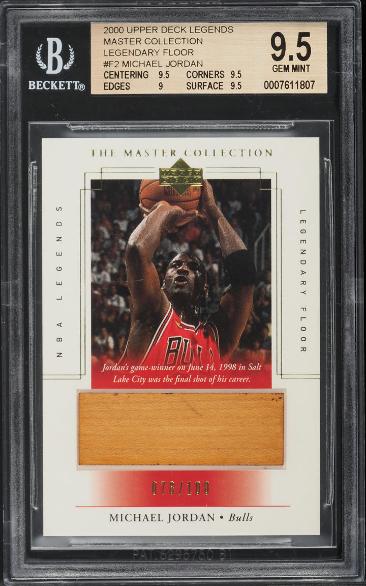 2000 Upper Deck Legends Master Coll. Michael Jordan FLOOR PATCH /100 # ...