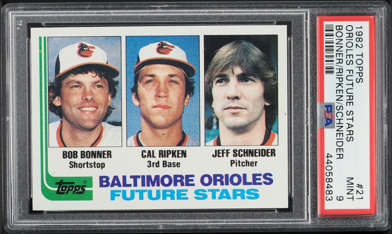 1982 Topps Cal Ripken Jr. ROOKIE #21 PSA 9 MINT on Fanatics Collect