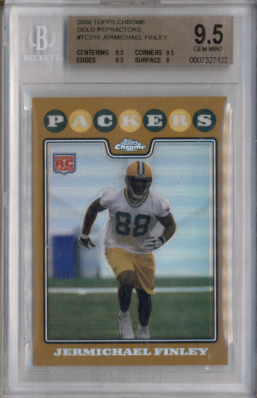 2008 Topps Chrome Gold Refractor #TC218 Jermichael Finley RC Rookie ...