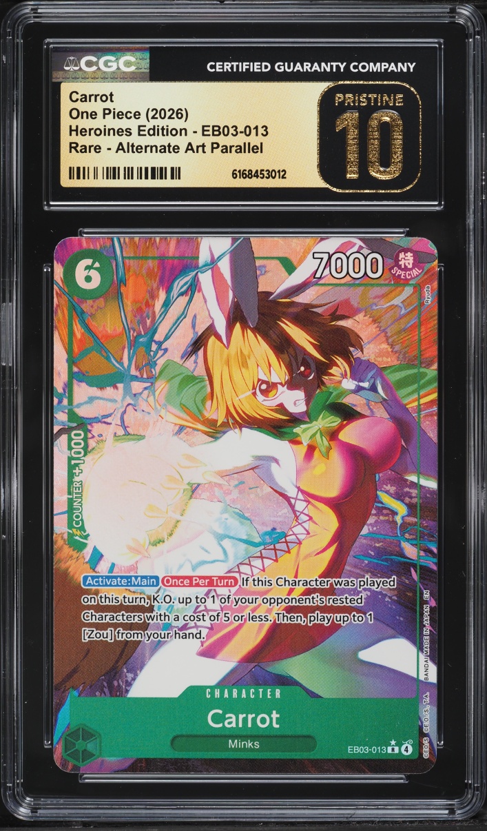 2026 One Piece Heroines Edition Alt Art Carrot #EB03-013 CGC 10 ...