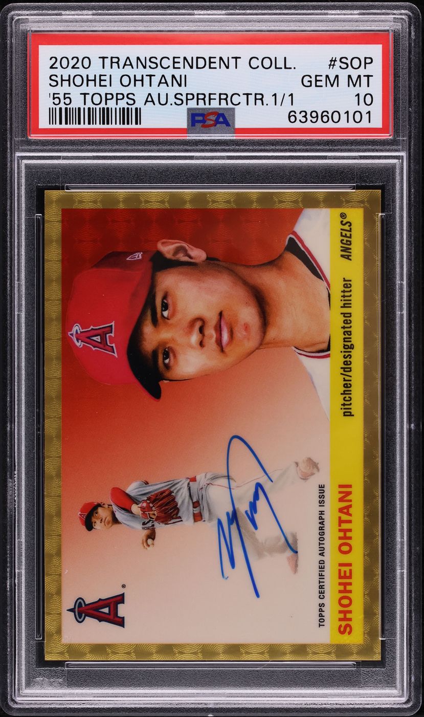 2020 Topps Transcendent '55 Superfractor Shohei Ohtani AUTO 1/1 PSA 10 ...