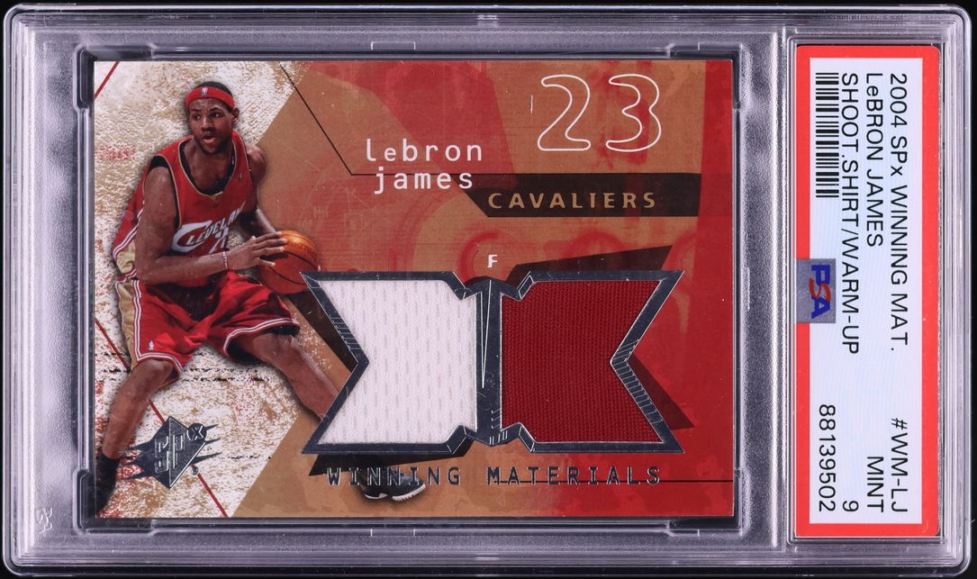2004 SPx Winning Materials LeBron James PATCH #WM-LJ PSA 9 MINT on ...