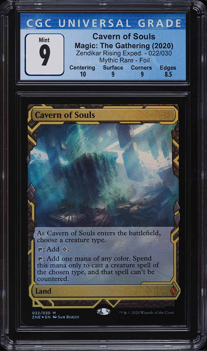 2020 Magic MTG Zendikar Rising Expeditions Foil Cavern Of Souls CGC 9 ...