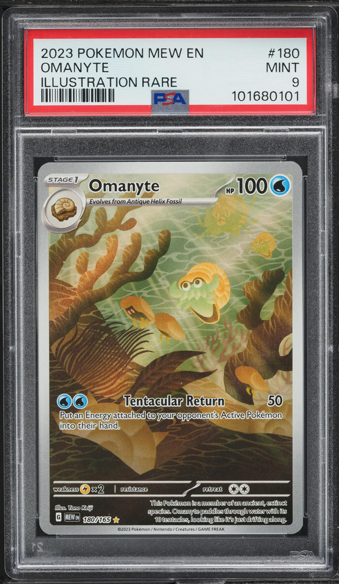 2023 Pokemon Scarlet & Violet 151 IR Omanyte #180 PSA 9 MINT on ...