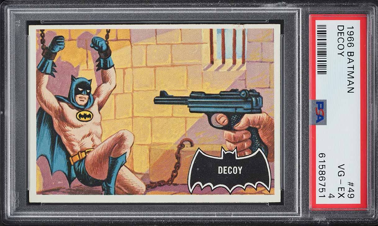 1966 Topps Batman Black Bat Decoy #49 PSA 4 VGEX on Fanatics Collect