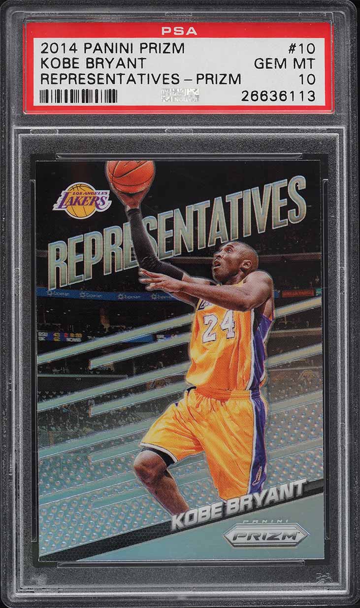 2014 Panini Prizm Representatives Silver Kobe Bryant #10 PSA 10 GEM ...