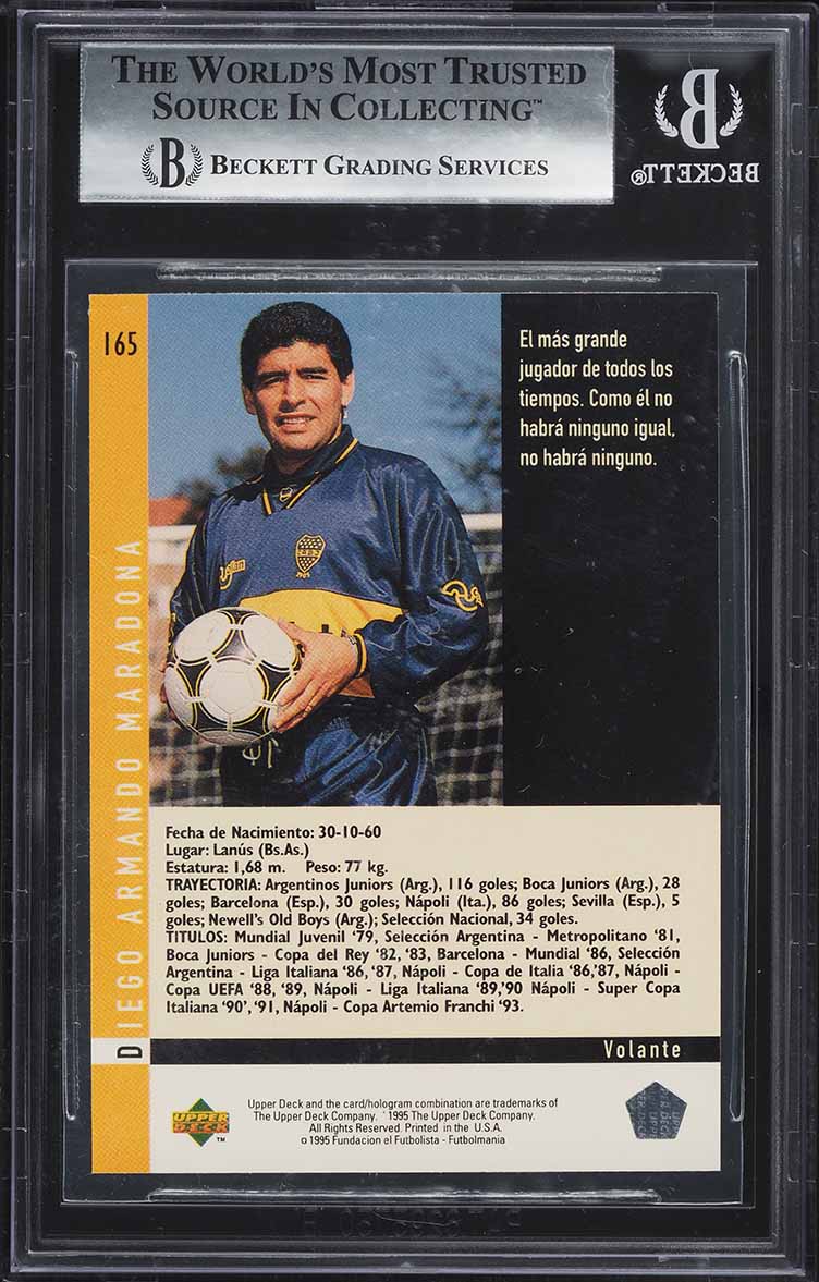 1994 Upper Deck Argentina Premier Division Diego Maradona #165 BGS 9 ...