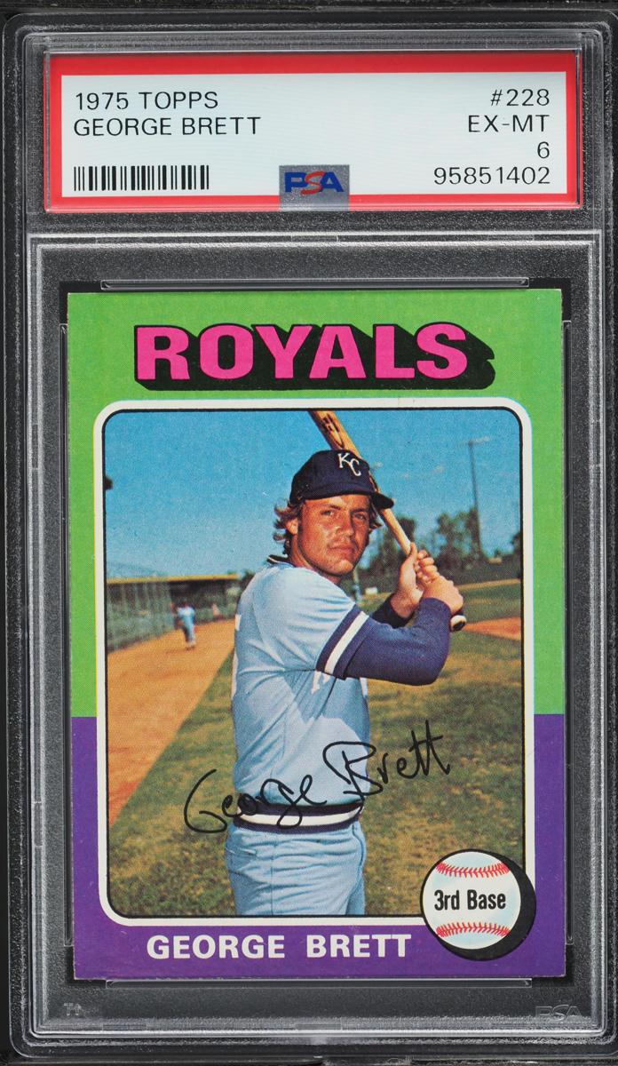 1975 Topps George Brett ROOKIE #228 PSA 6 EXMT on Fanatics Collect