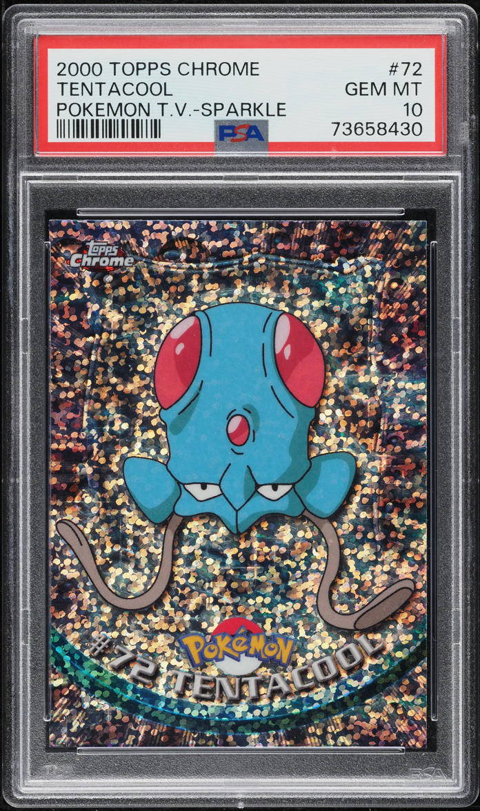 2000 Topps Chrome Pokemon Series 1 Sparkle Tentacool #72 PSA 10 GEM MINT on Fanatics Collect