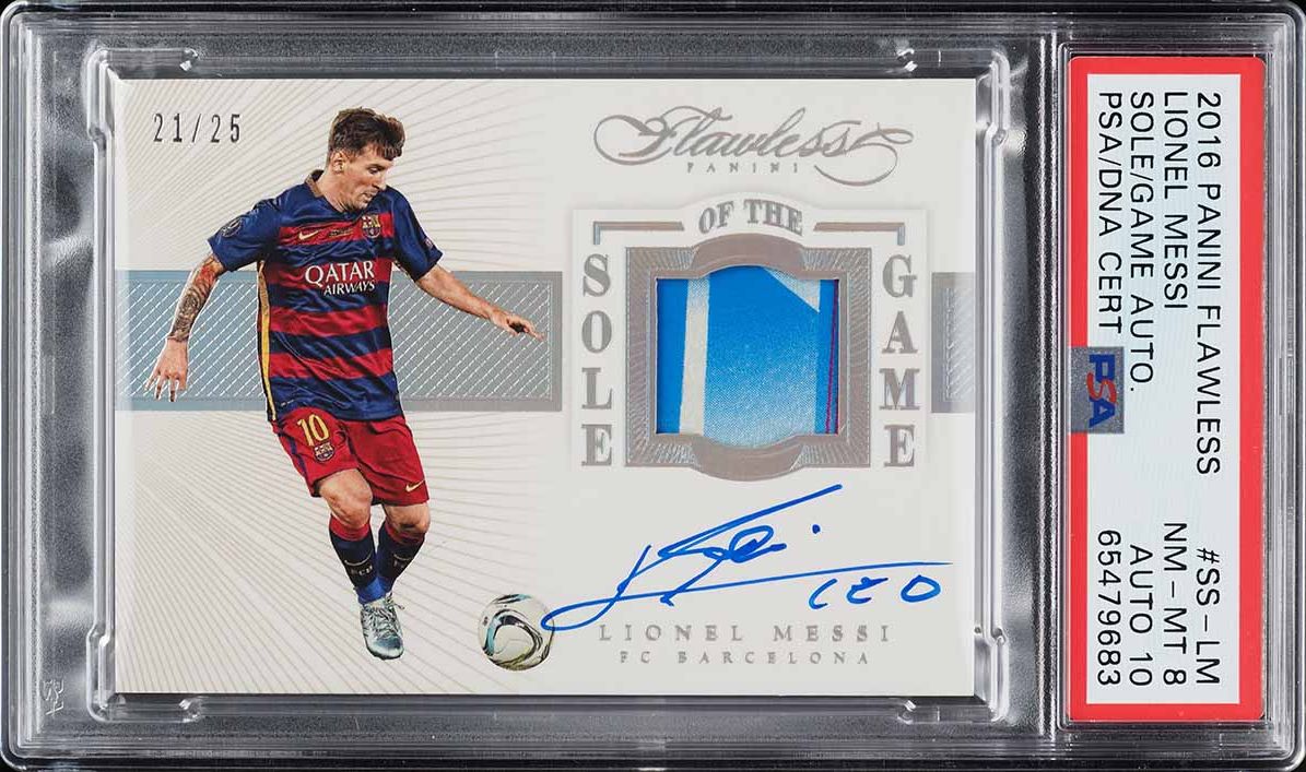 2016 Panini Flawless Sole Of The Game Lionel Messi PATCH AUTO DNA 10 / ...