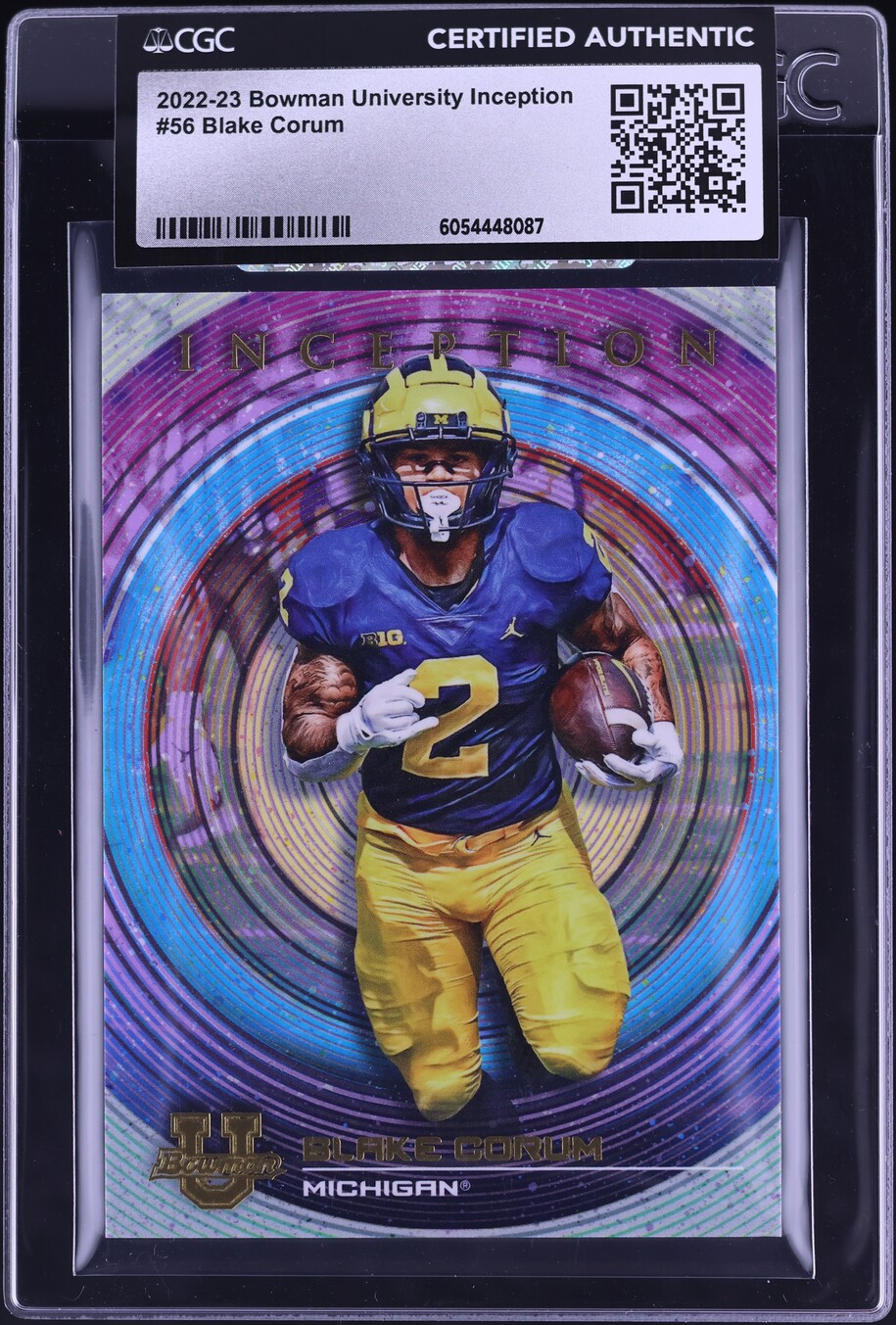 2022 Bowman University Inception Blake Corum ROOKIE #56 CGC AUTH on ...