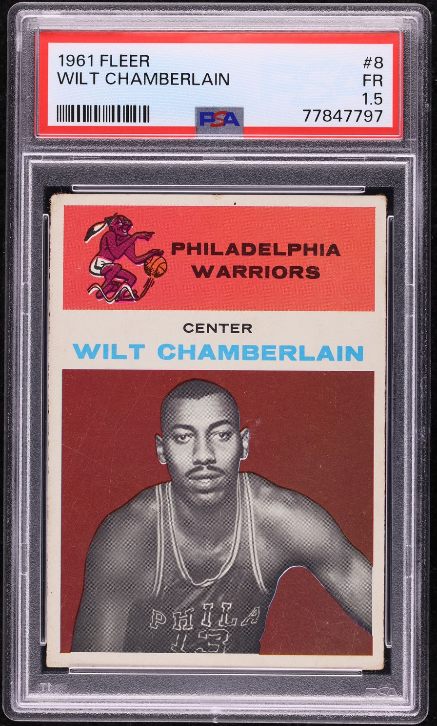 1961 Fleer Basketball Wilt Chamberlain ROOKIE #8 PSA 1.5 FR on Fanatics ...