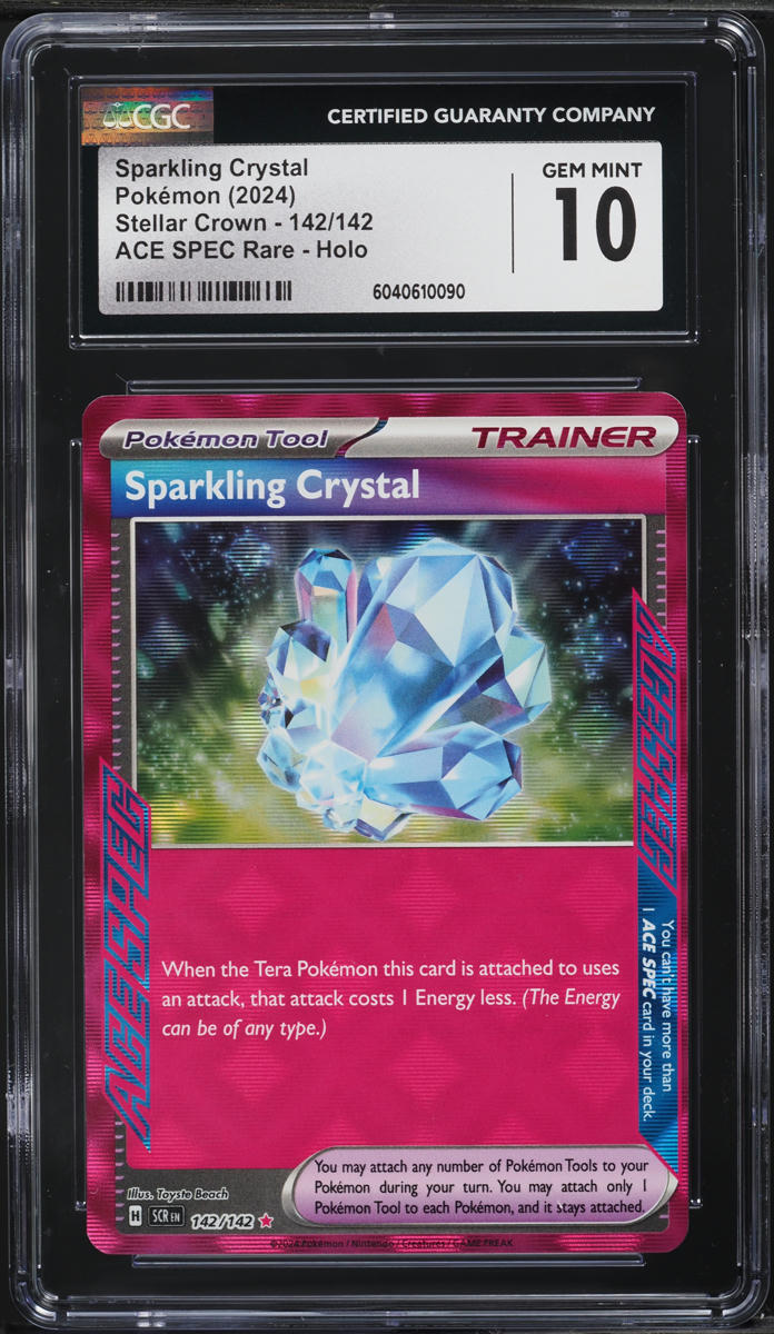 2024 Pokemon SV Stellar Crown Ace Spec Sparkling Crystal #142 CGC 10 ...