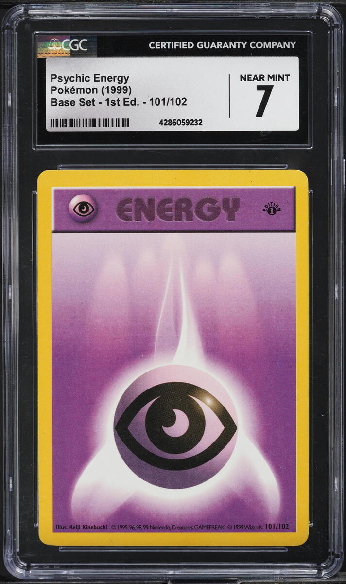 1999 Pokemon Base Set 1st Edition Psychic Energy #101 PSA 10 GEM MINT ...