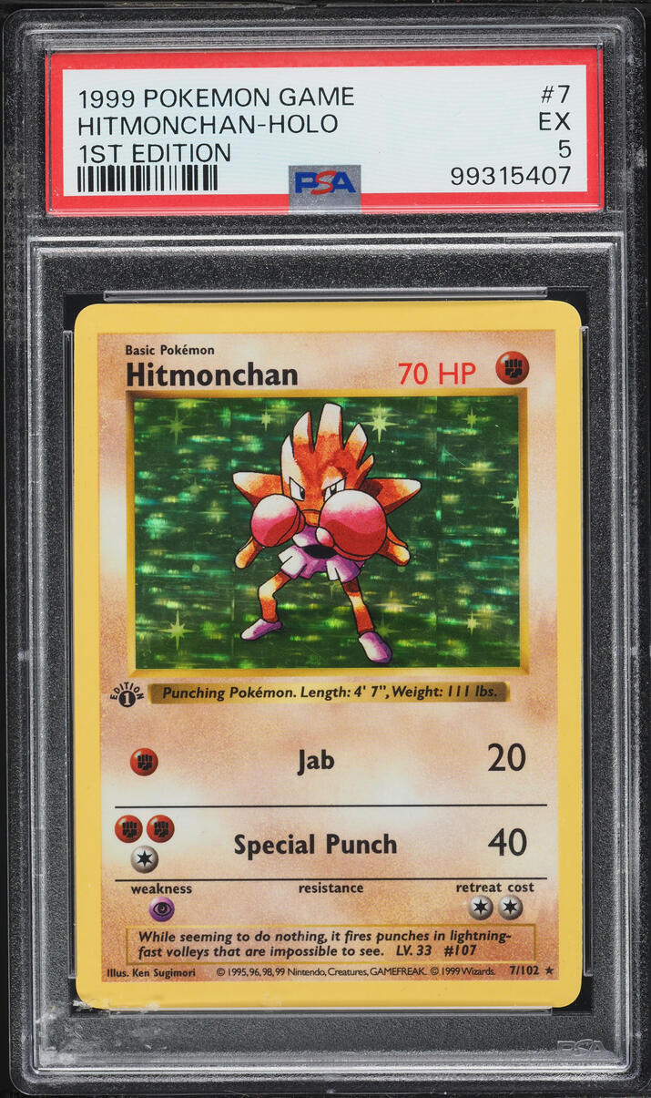 1999 Pokemon Base Set Shadowless 1st Edition Thick Stamp Holo ...