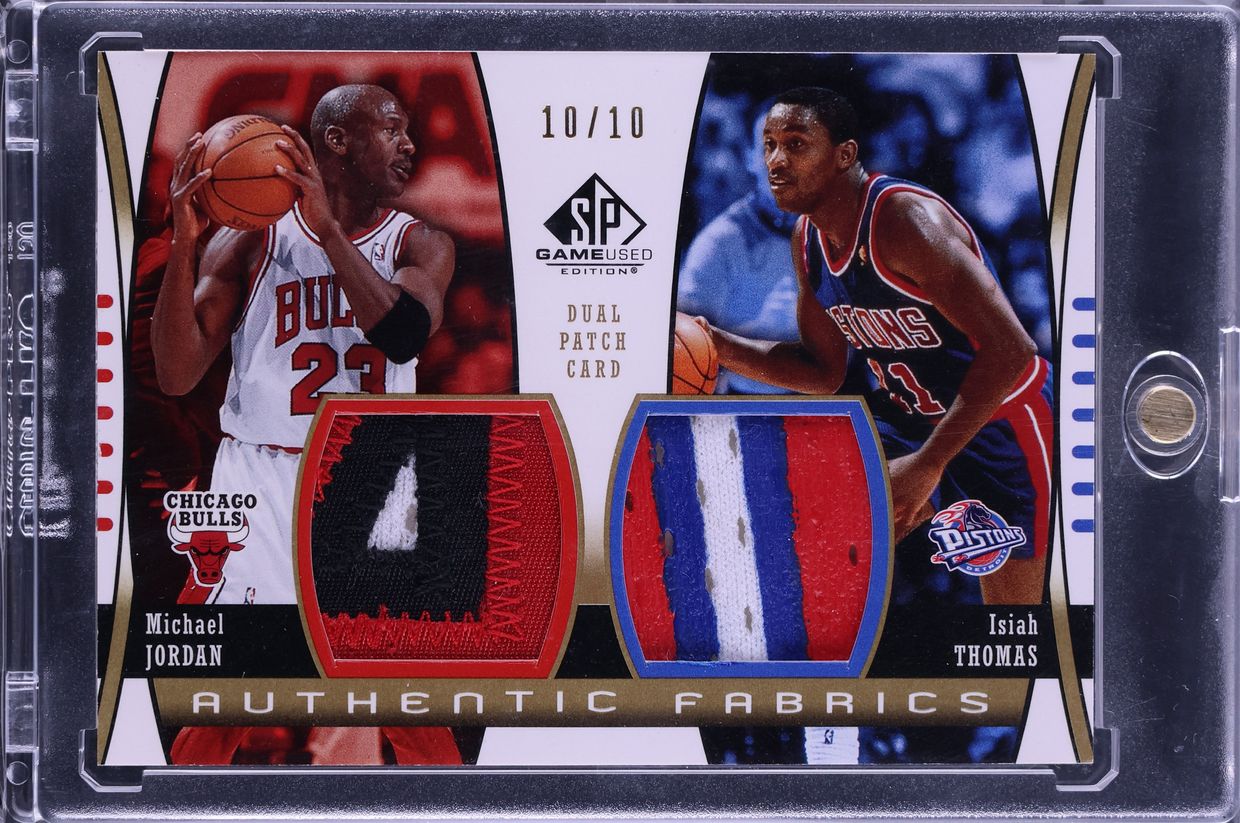 2004 SP Game Used Authentic Michael Jordan & Isiah Thomas PATCH 10/10 CGC AUTH on Fanatics Collect