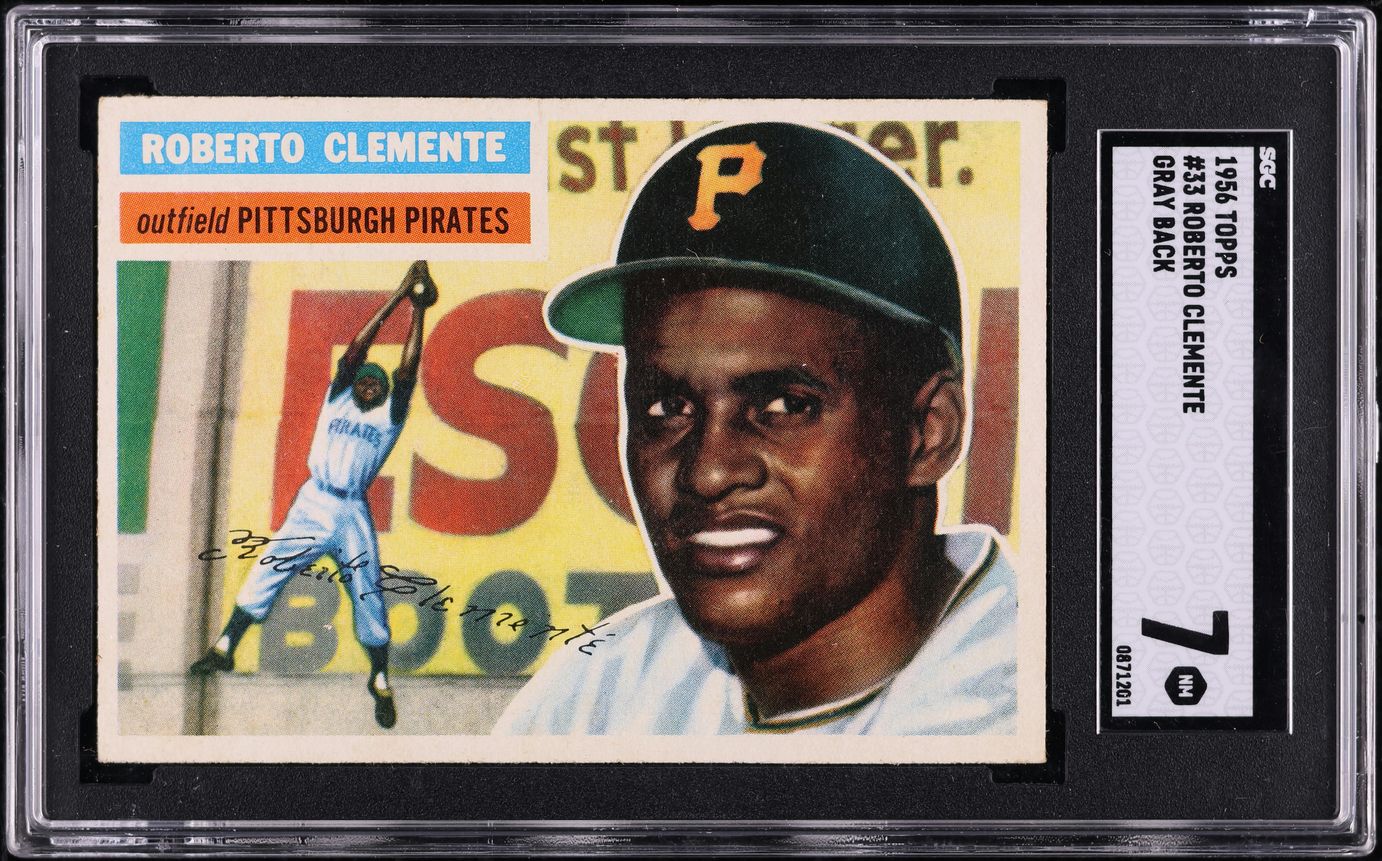1956 Topps Roberto Clemente #33 SGC 7 NRMT on Fanatics Collect