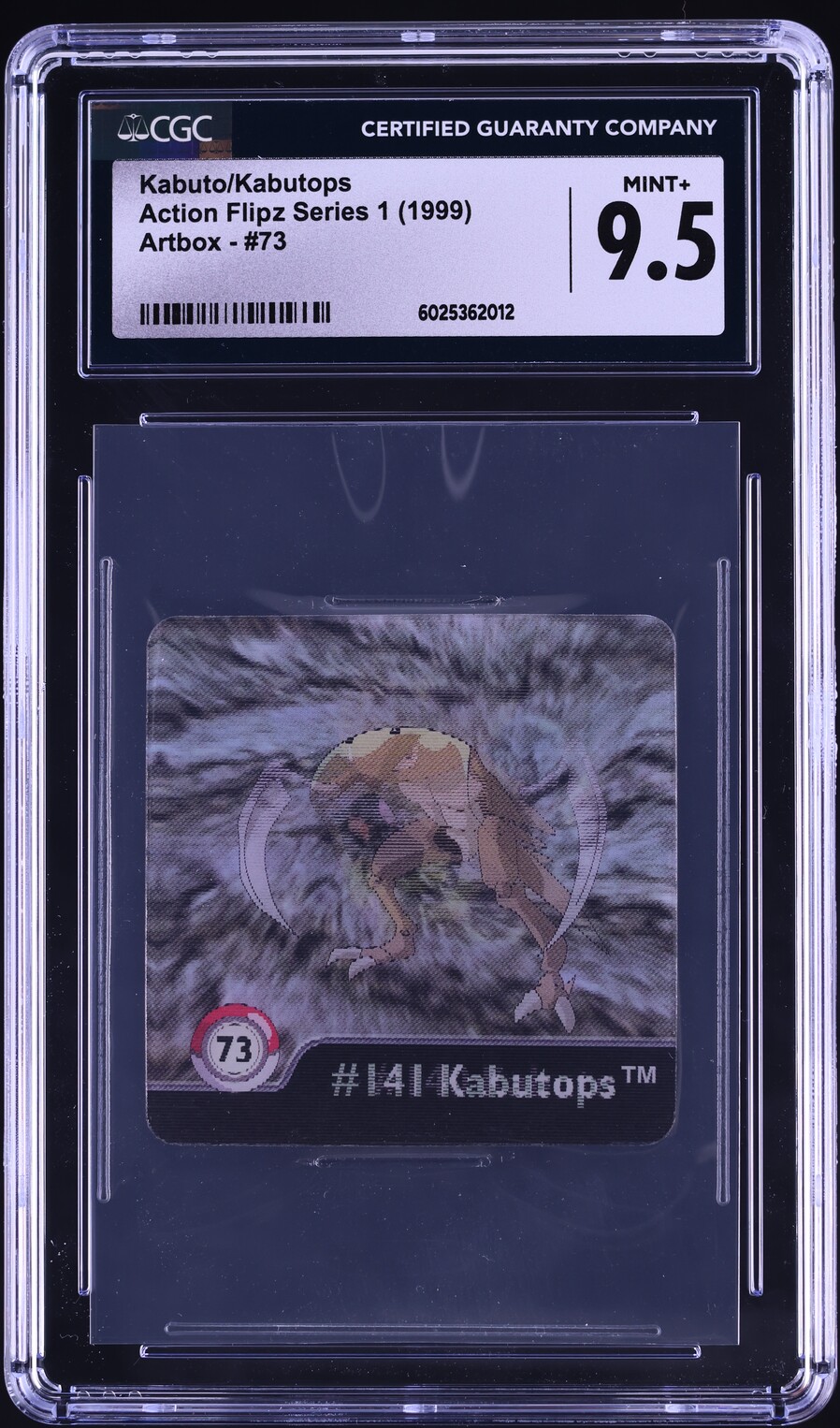 1999 Pokemon Action Flipz Series 1 Kabuto Kabutops #73 CGC 9.5 MINT+ on ...