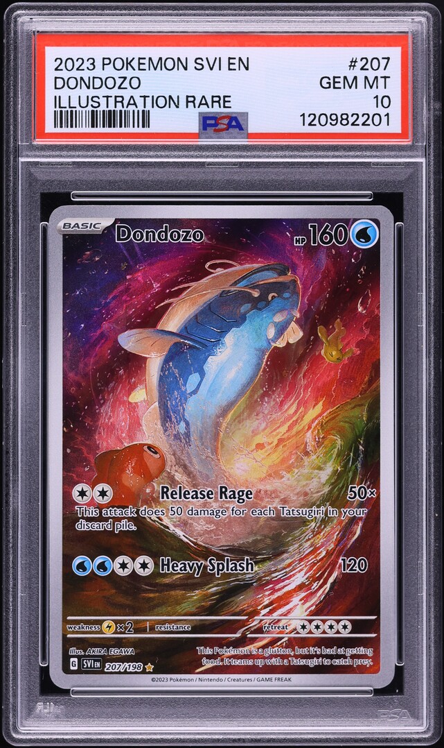 2023 Pokemon Scarlet & Violet Illustration Rare Dondozo #207 PSA 10 GEM ...