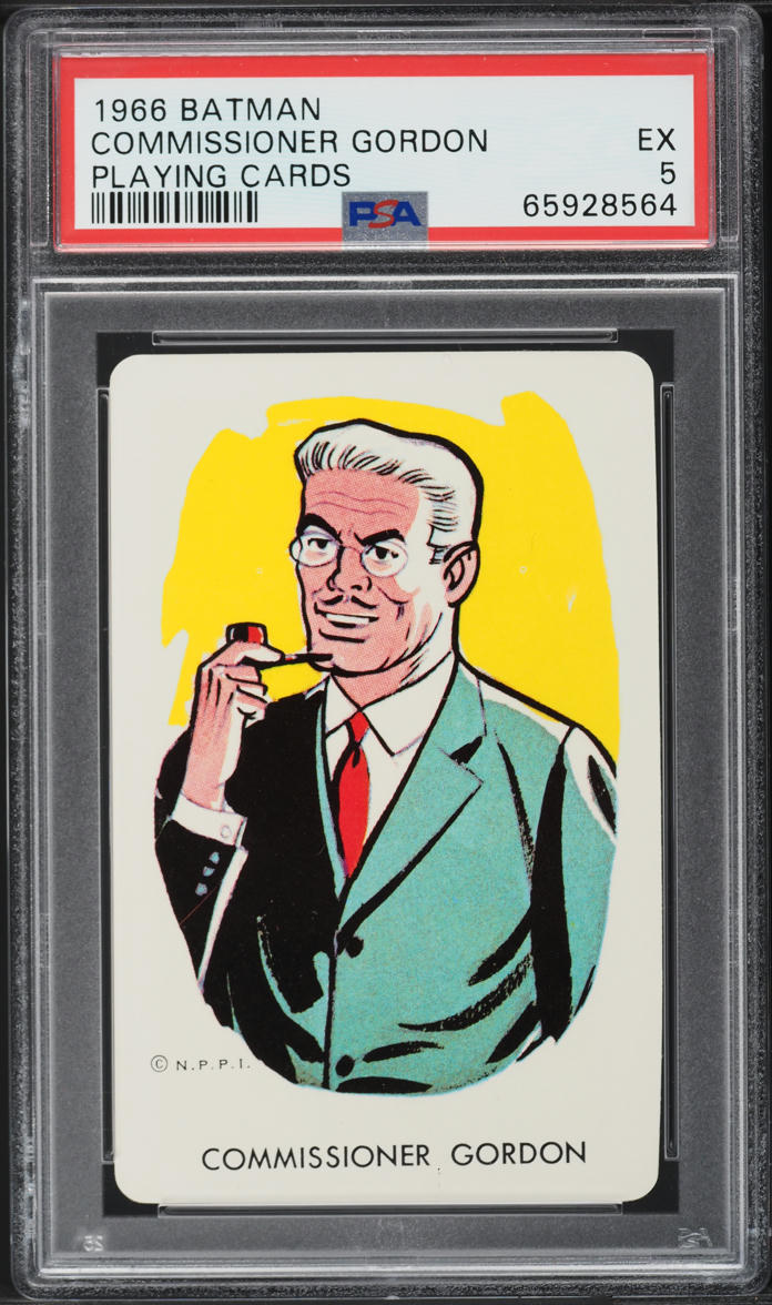 1966 Batman Playing Cards Commissioner Gordon PSA 5 EX on Fanatics Collect
