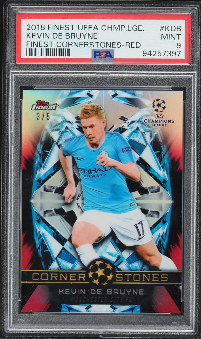 2018 Finest UEFA Champions League Cornerstones Red Kevin De Bruyne /5 # ...