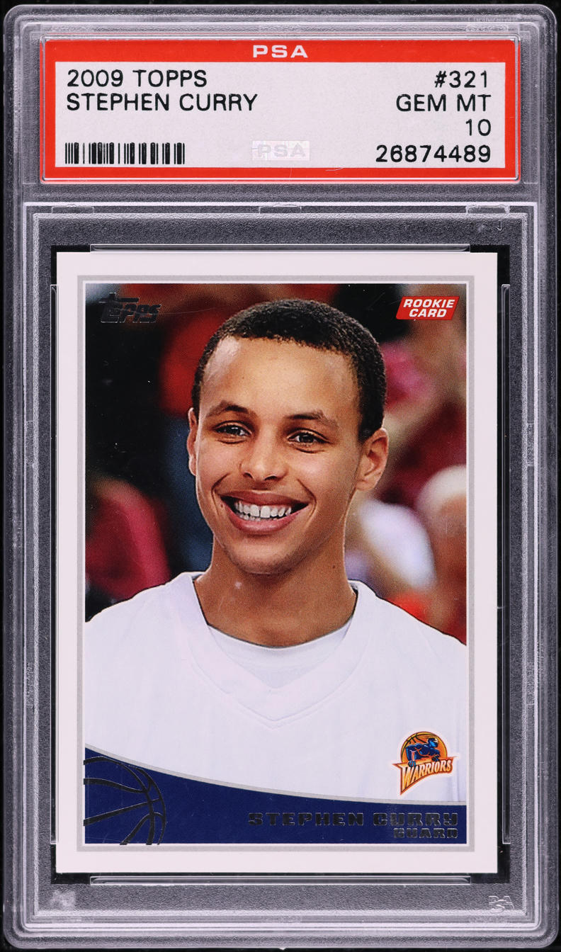 2009 Topps Basketball Stephen Curry ROOKIE #321 PSA 10 GEM MINT on ...