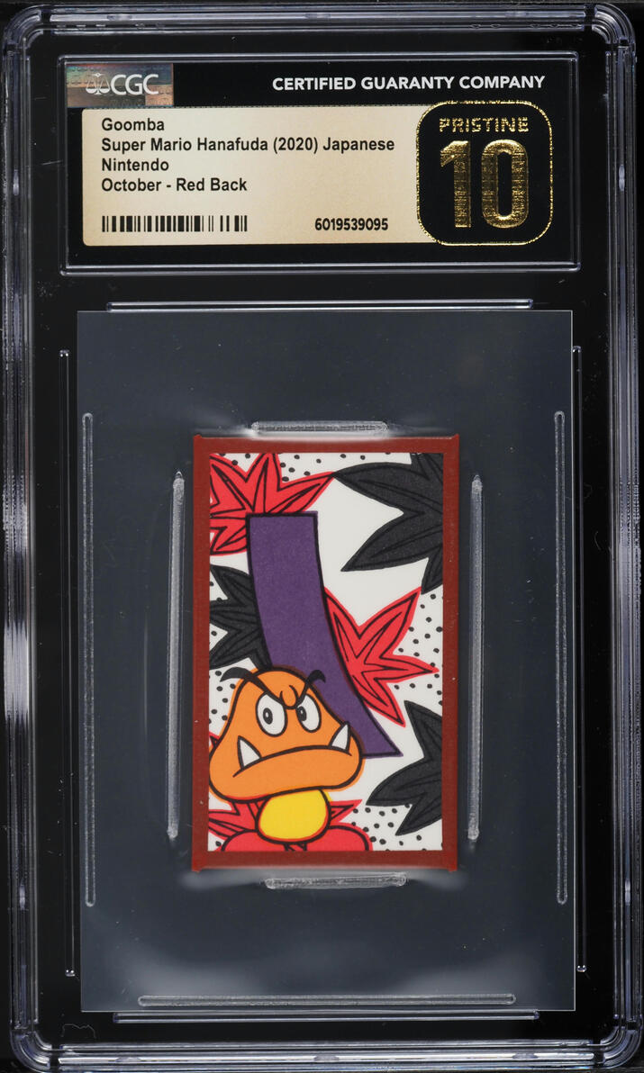 2020 Super Mario Japanese Hanafuda October Red Back Goomba CGC 10 ...