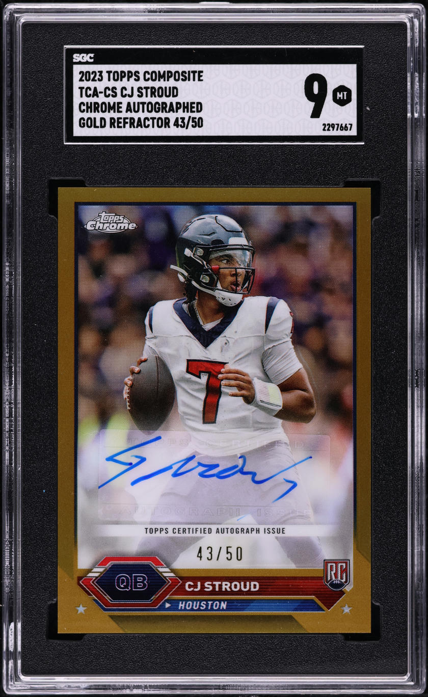 2023 Topps Composite Chrome Gold Refractor C.J. Stroud ROOKIE AUTO /50 ...