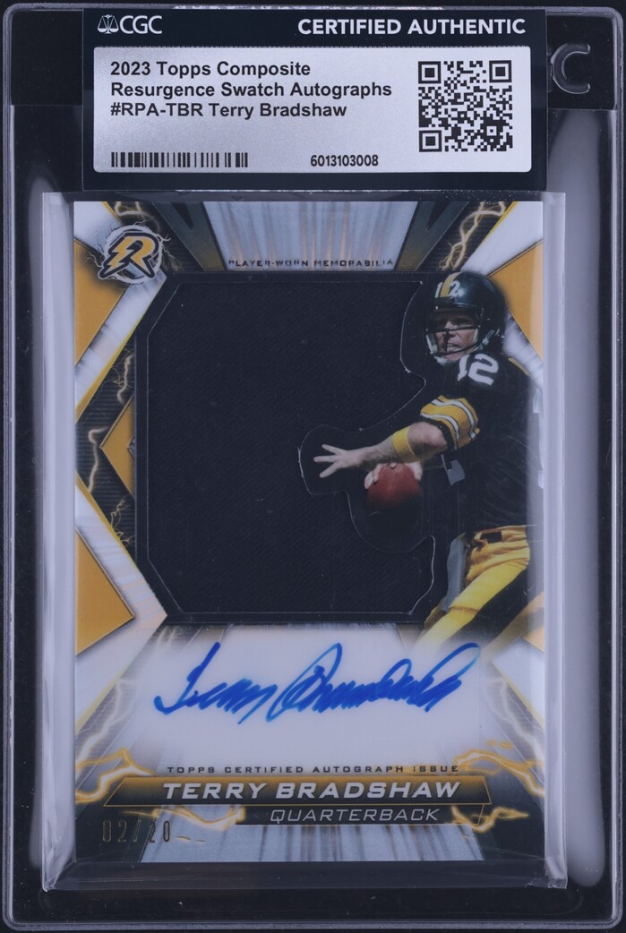 2023 Topps Composite Resurgence Terry Bradshaw PATCH AUTO /20 #RPA-TBR ...